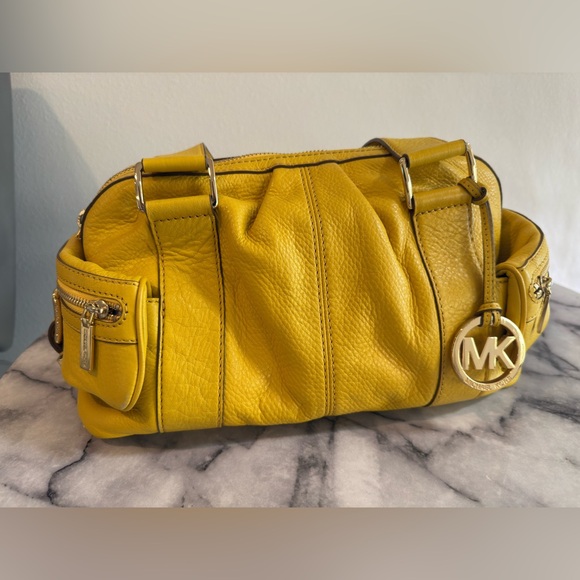 Michael Kors | Bags | Michael Kors Large Yellow Leather Satchel | Poshmark
